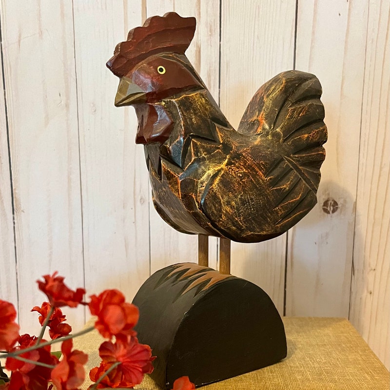 Primitive Rooster - Etsy
