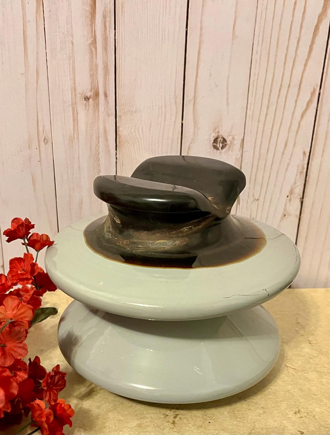 Vintage Electrical Insulator ~ Electrical Insulator in Shades of Gray ...