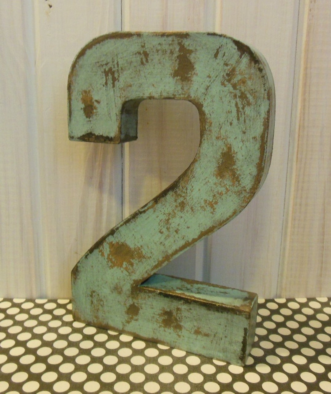 8 Inch Number Two in Bird Egg Blue ~ Blue Number Two ~ Sturdy Paper ...