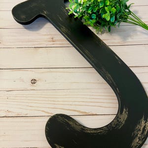 Letter J in Soft Black ~ 18 Inch Letter ~ Wall Mount With Keyhole ...