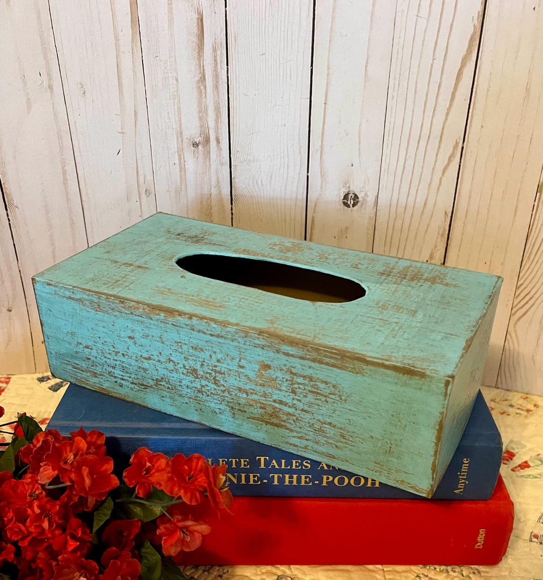 Tissue Box Cover in Bird Egg Blue ~ Rectangular Tissue Box Holder ...