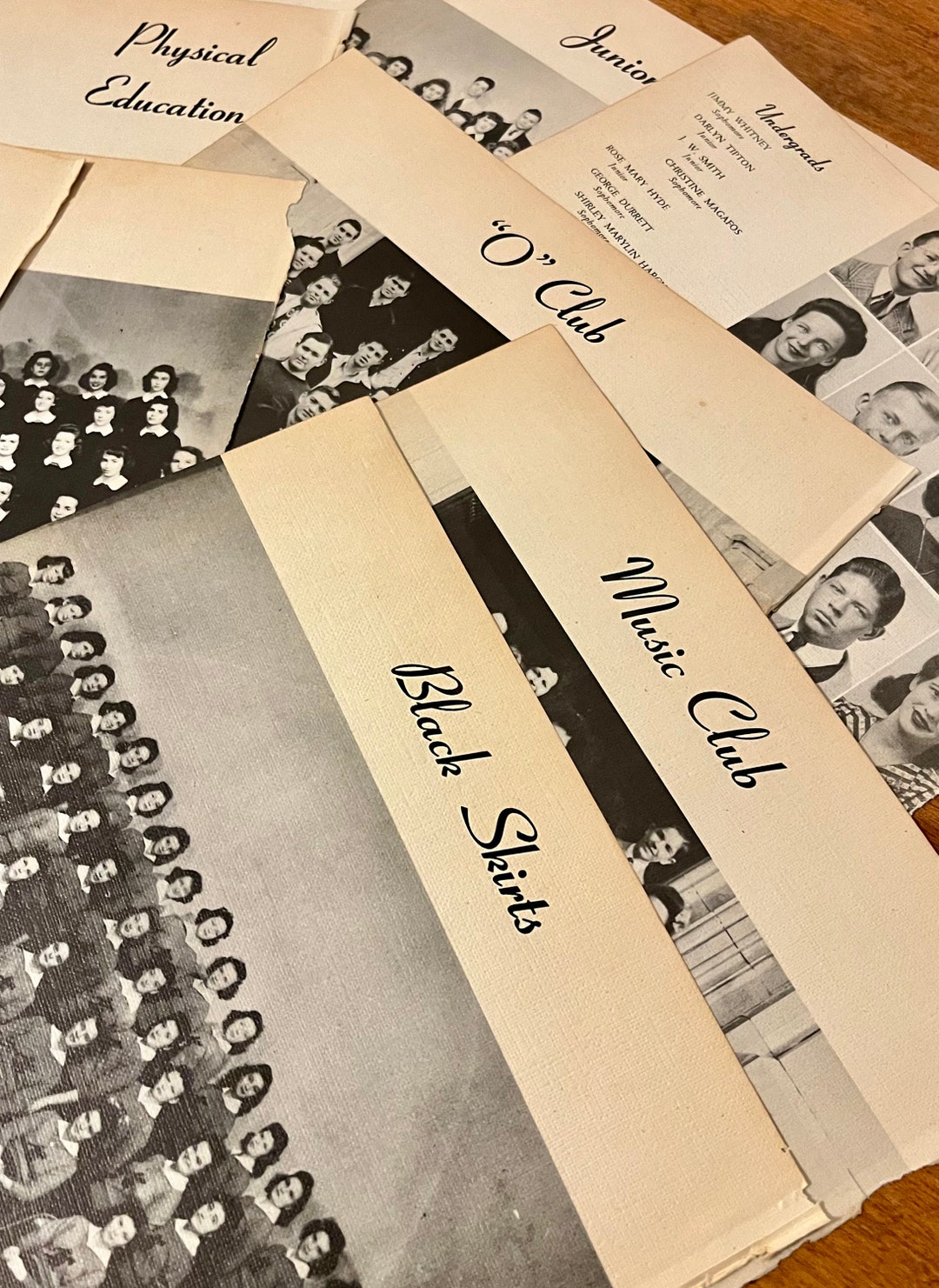 Vintage High School Yearbook Pages ~ Scrapbooking ~ Vintage Journal ...