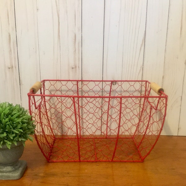 Red Basket - Etsy