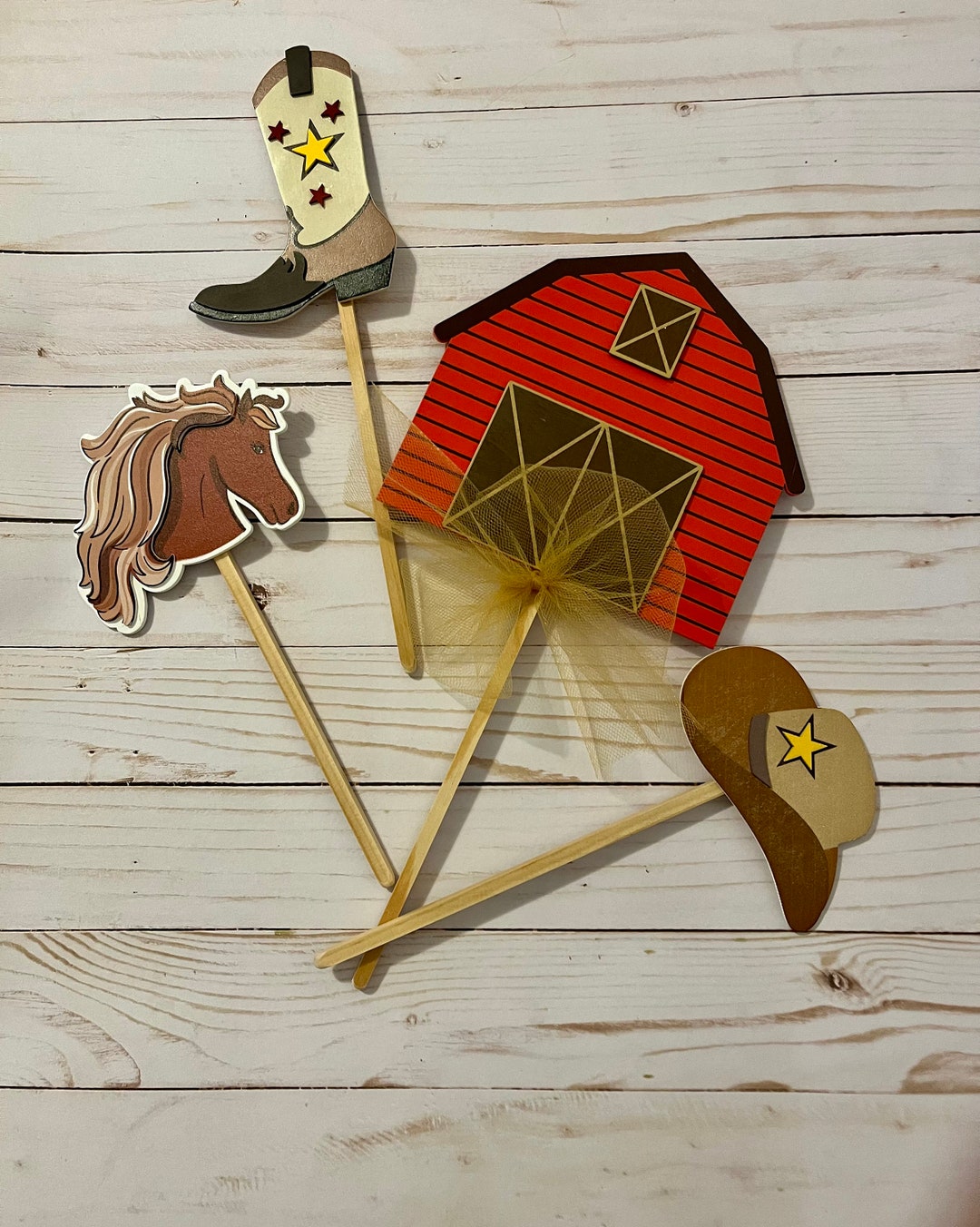 Horse and Pony Cake Topper ~ Cowboy and Cowgirl Cake Topper ~ Western ...