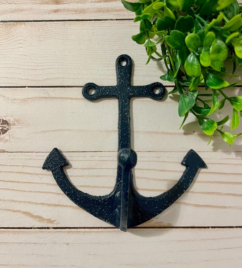 Vintage Inspired Anchor Wall Hook ~ Nautical Decor ~ Beach ~ Metal Wall ...