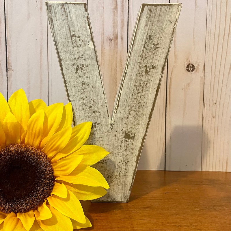Wooden Letter V - Etsy