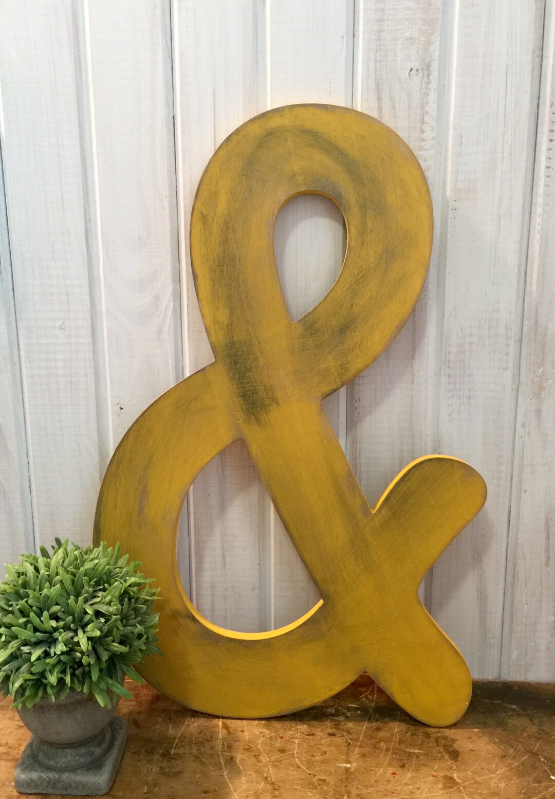 Ampersand in Mustard Yellow ~~ 18 Inch Letter ~~ Cottage Chic and ...
