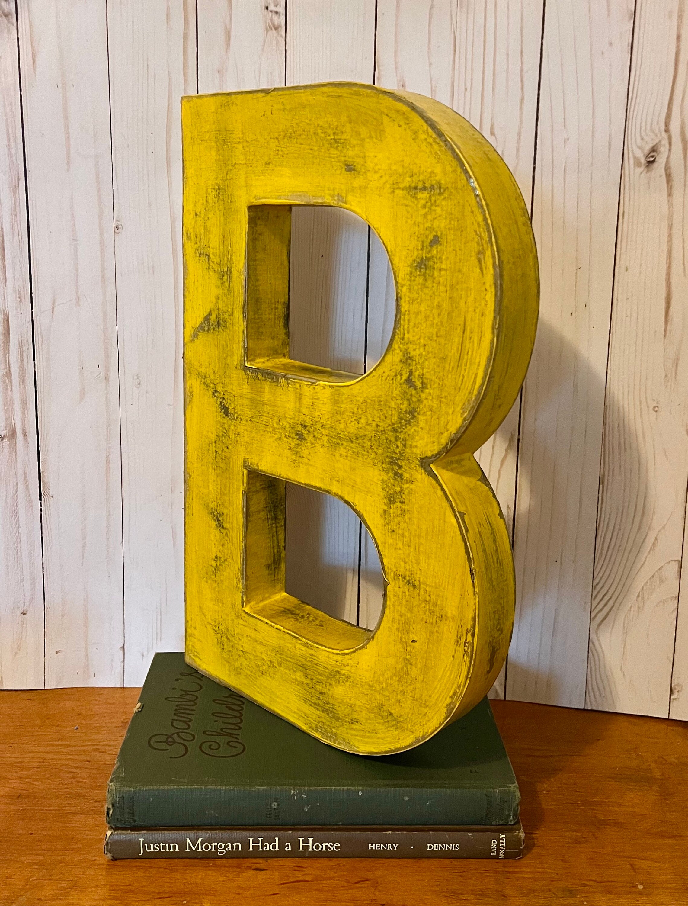 16 Inch Letter B Mustard Yellow ~~ 16 Inches Tall ~~farmhouse ...