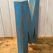 12 Inch Letter M in Turquoise Free Standing Paper Mache - Etsy
