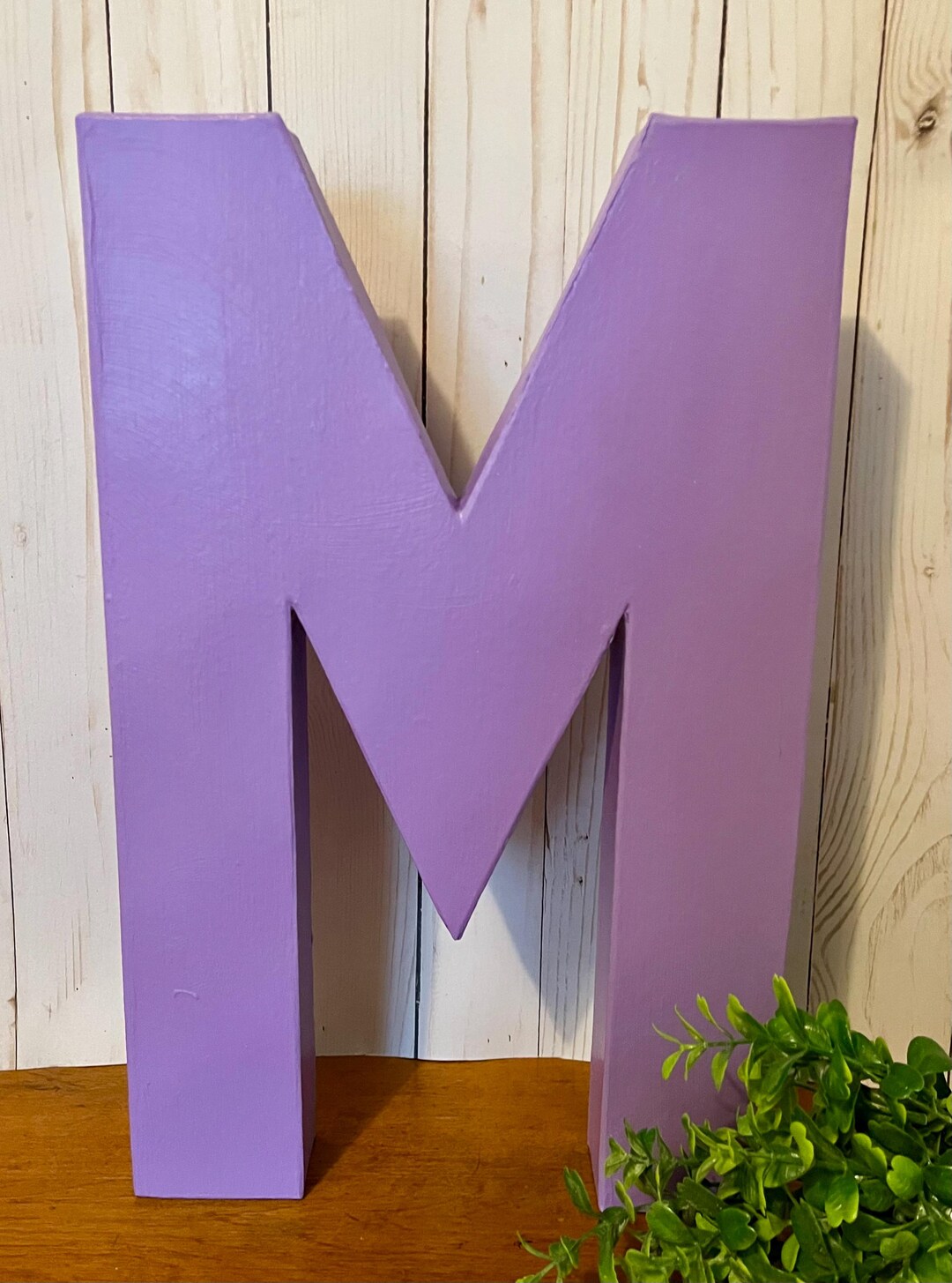 16 Inch Letter M in Pretty Lavender ~ Bold Color/no Distressing ~ Block ...