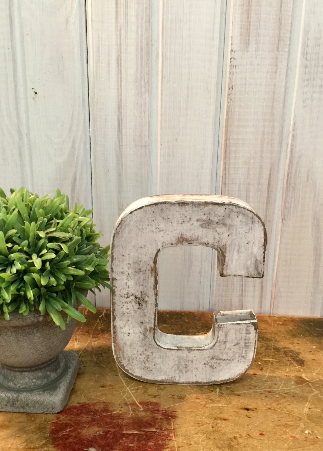 6 Inch Letter C ~ Choose Your Letter and Color ~ Sturdy Paper Mache ...