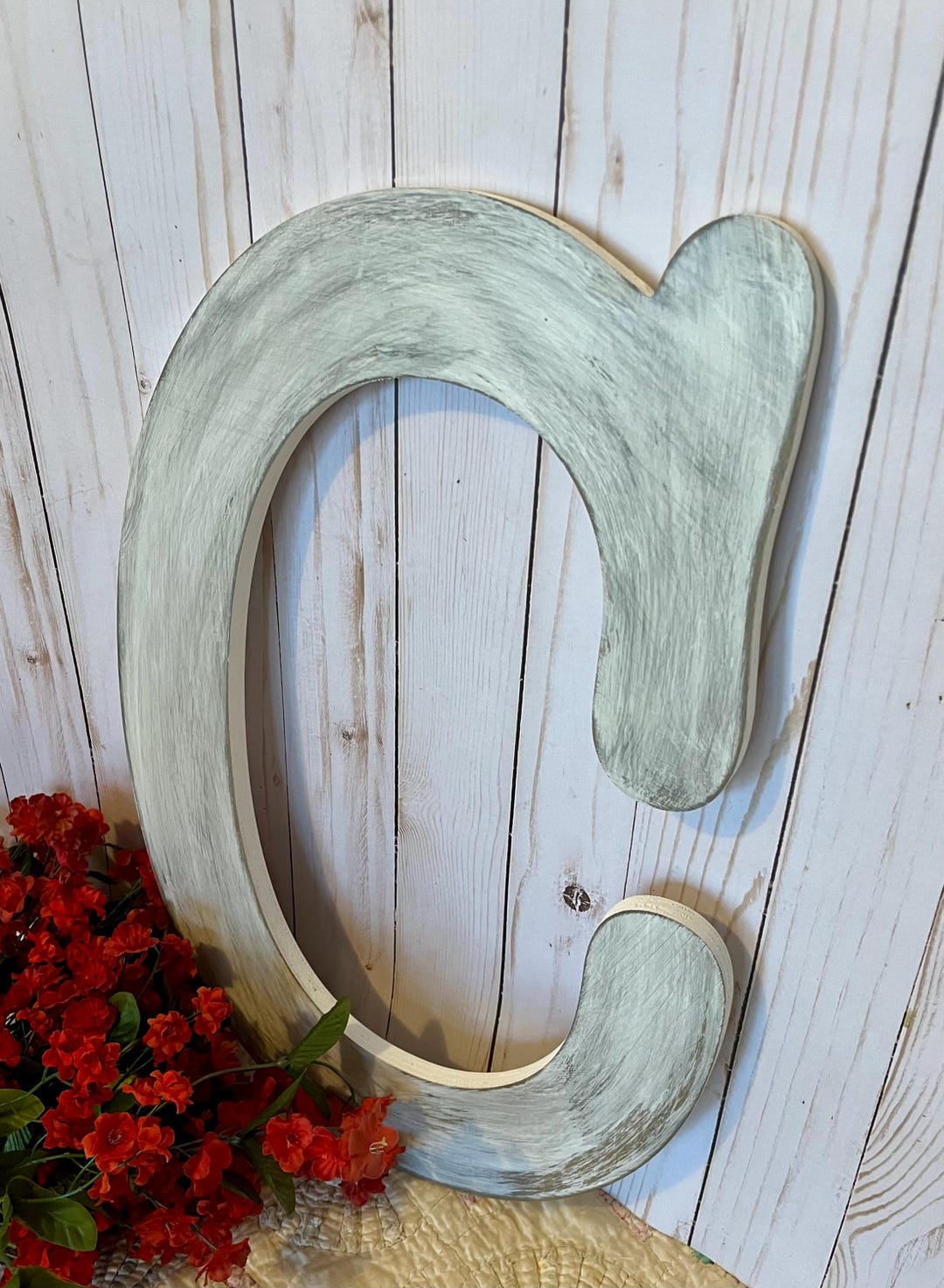 18 Inch Letter C in Soft White ~ 18 Inch Letter ~ Cottage Chic and ...