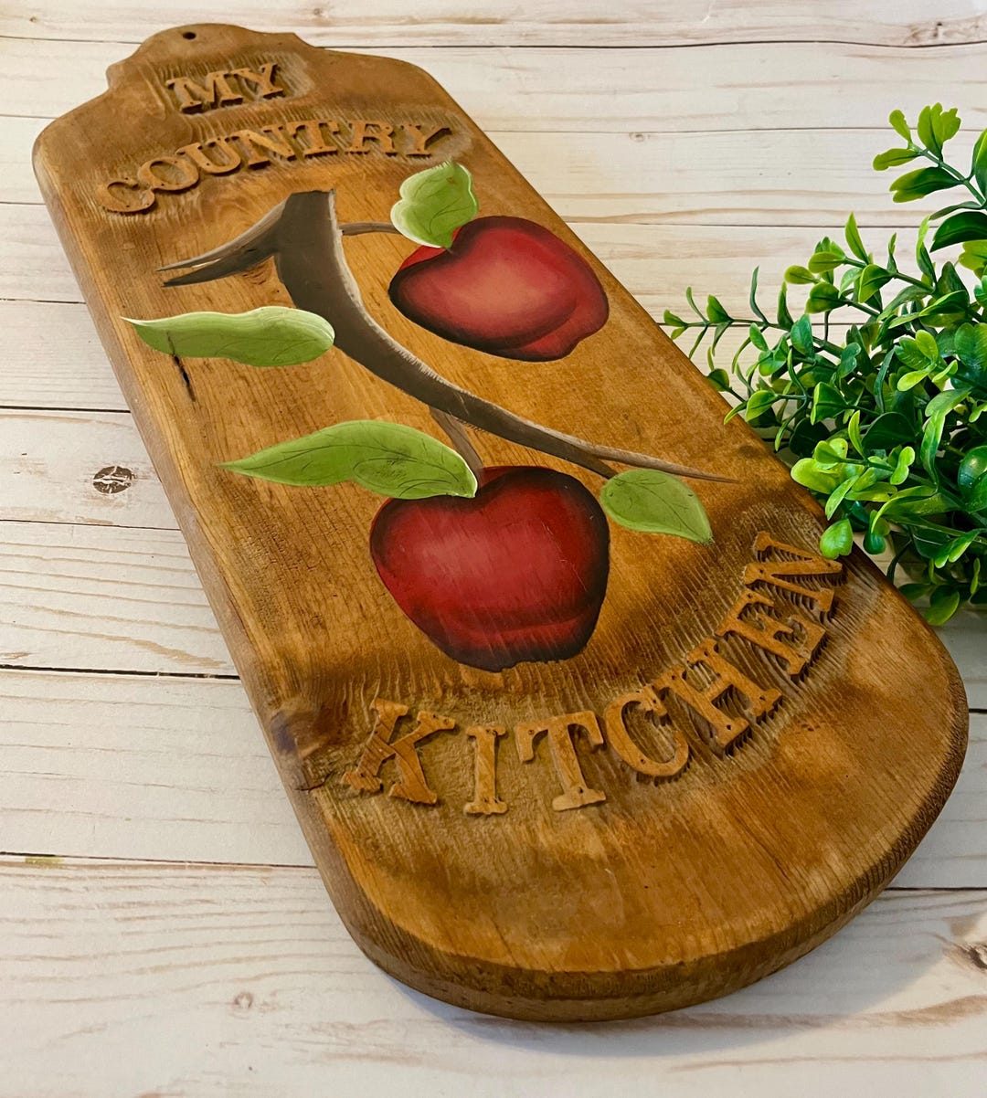 Vintage My Country Kitchen ~ Wooden Kitchen Sign ~ Welcome to My ...