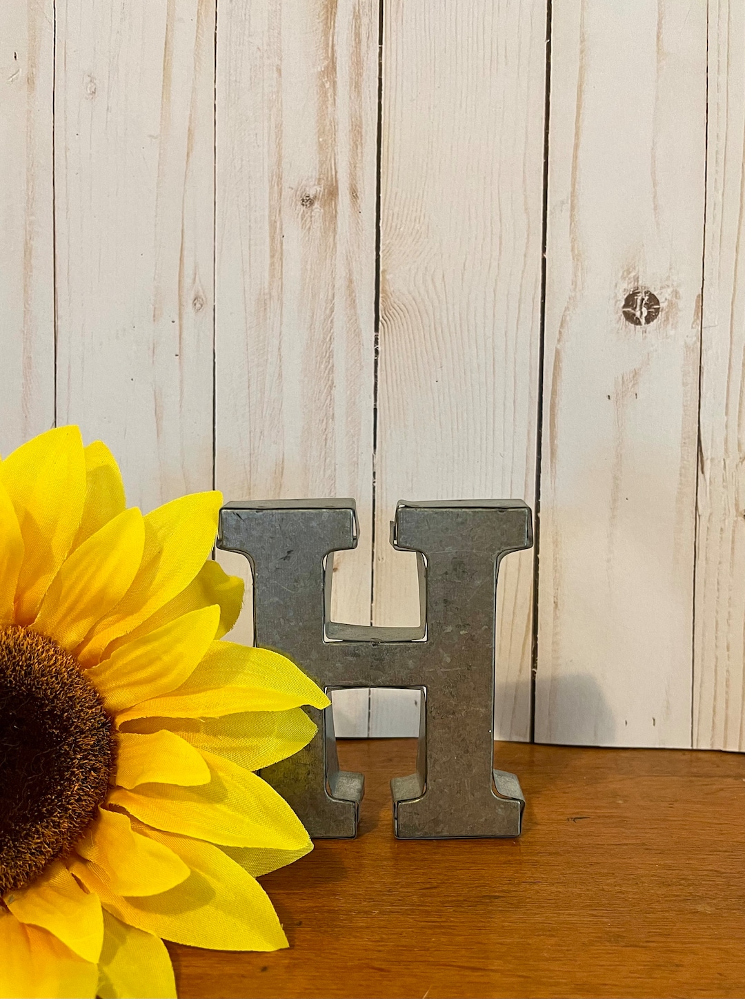 Galvanized Metal Letter H ~ Metal Letter ~ Metal Letter for Crafting ...