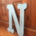 Letter E in Soft Black 18 Inch Letter Cottage Chic and Distressed Pick ...