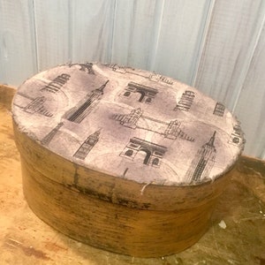 Distressed Golden Pantry Box ~ Gold With Aging ~ Oval Pantry Box ...