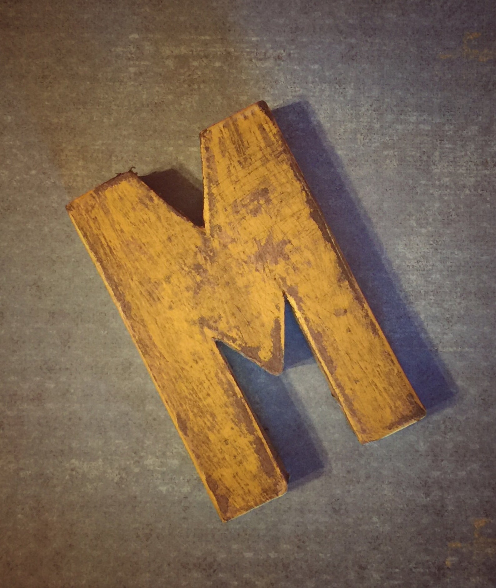Letter M in Mustard Yellow Free Standing Letter Hang on | Etsy