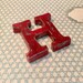 Vintage Inspired Metal Letter H Distressed Letter Fire Engine Red ...