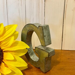 Galvanized Metal Letter G ~ Metal Letter ~ Metal Letter for Crafting ...
