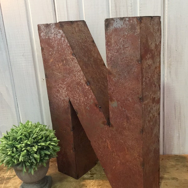Metal Letter N - Etsy