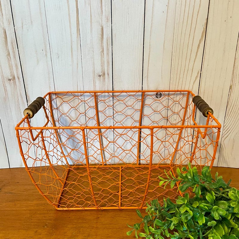 Rustic Wire Basket - Etsy
