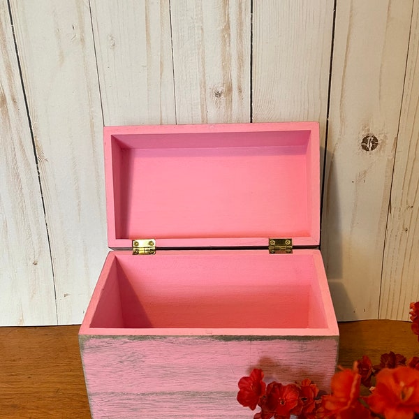 Pink Card Box - Etsy