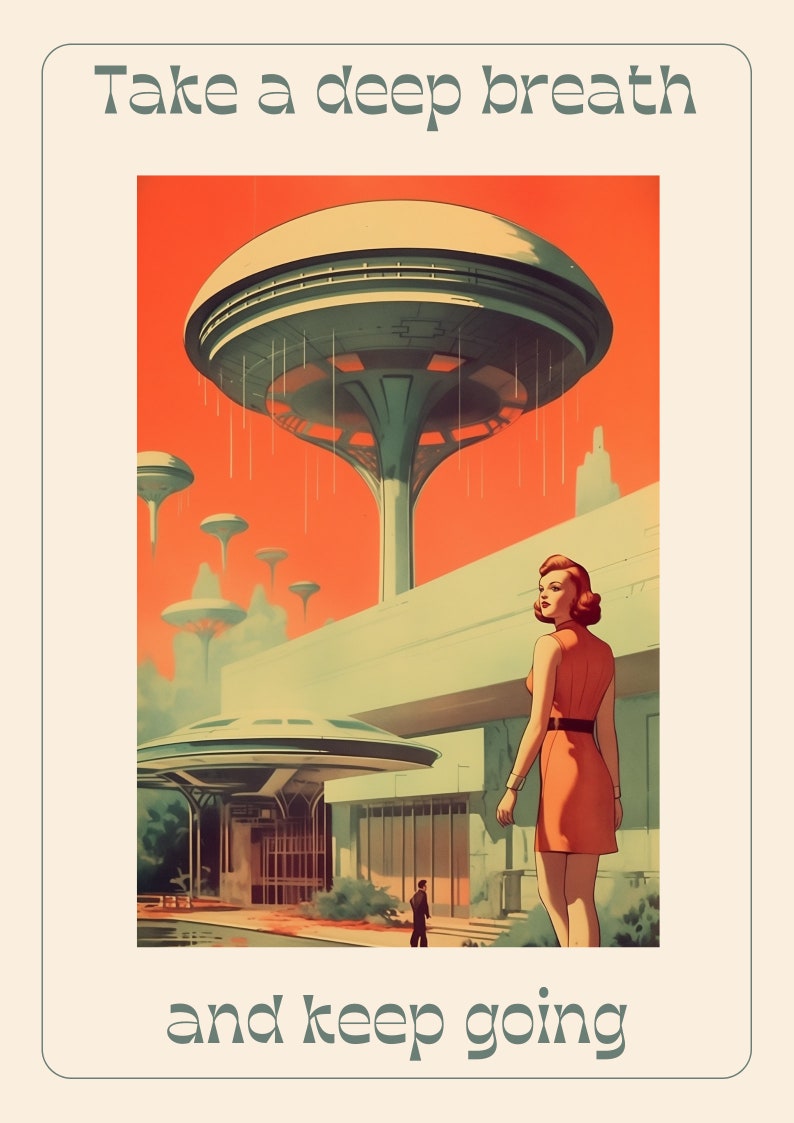 50 Retro Futurism Vintage Bundle Digital Download Prints, Retro ...