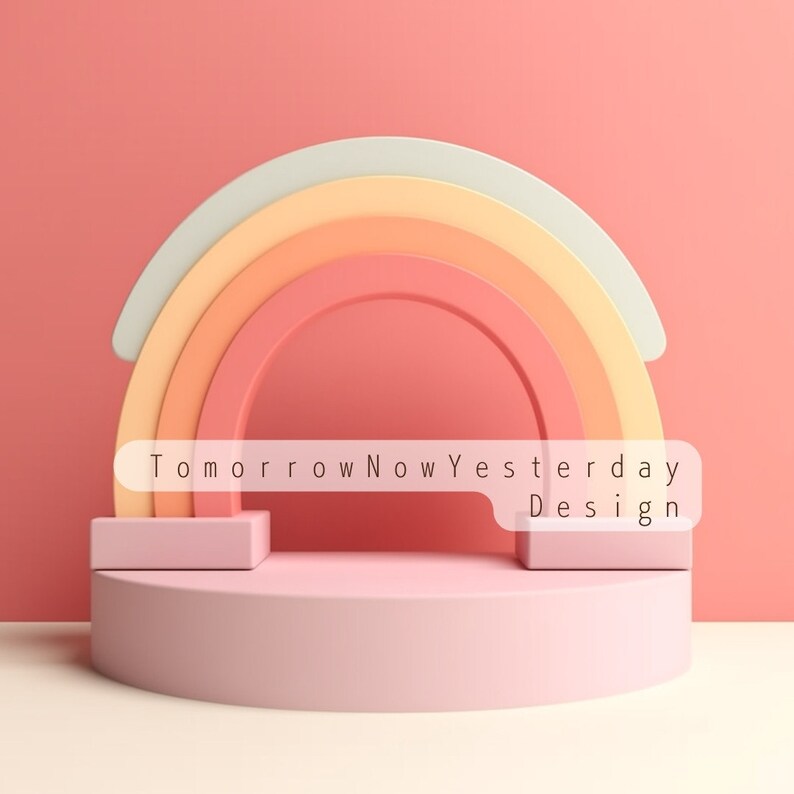 Pastel Cloudy Product Podium Presentation Photography Backdrops ...