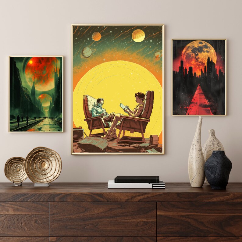 50 Retro Futurism Vintage Bundle Digital Download Prints, Retro ...