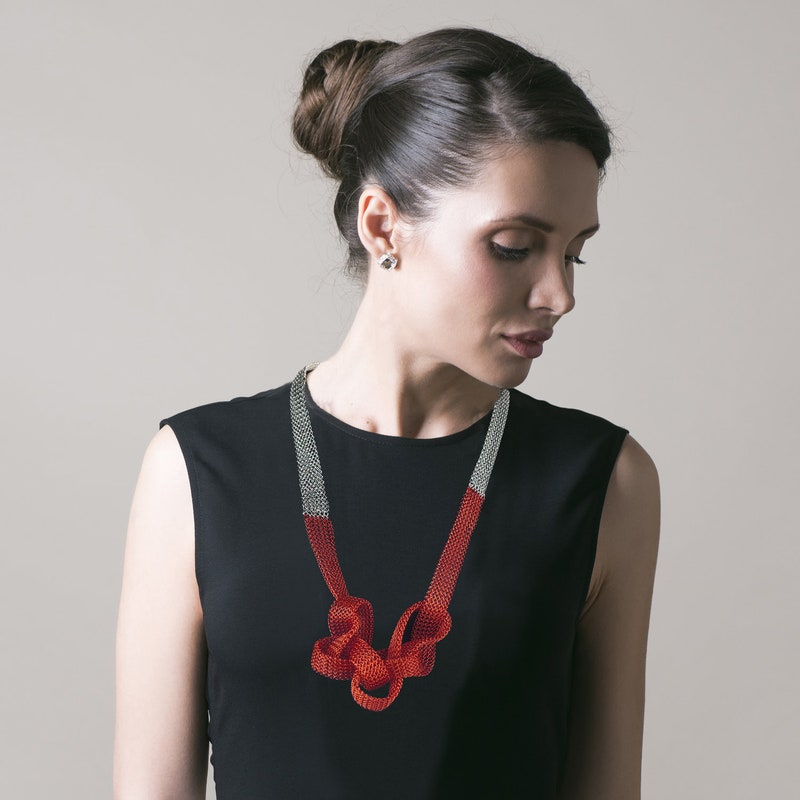Red Statement Necklace - Etsy