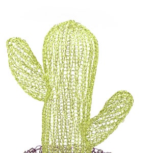 Mini Cactus, Mini Succulent, Wire Sculpture, Cactus Decor, Cactus Gifts ...