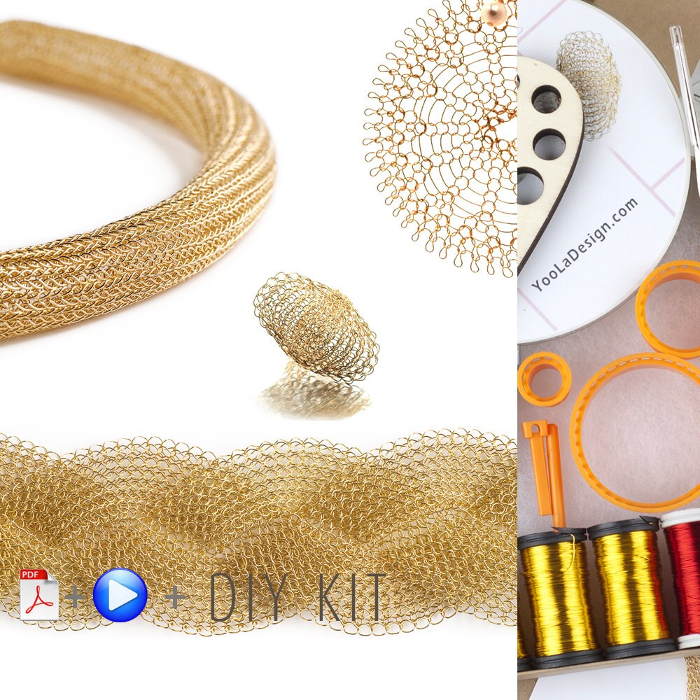 DIY Kit , Wire Crochet Tutorials and Supplies , Wire Crochet Gift Kit ...