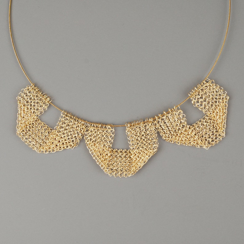 Geometric statement necklace.Gold bib necklace | Etsy