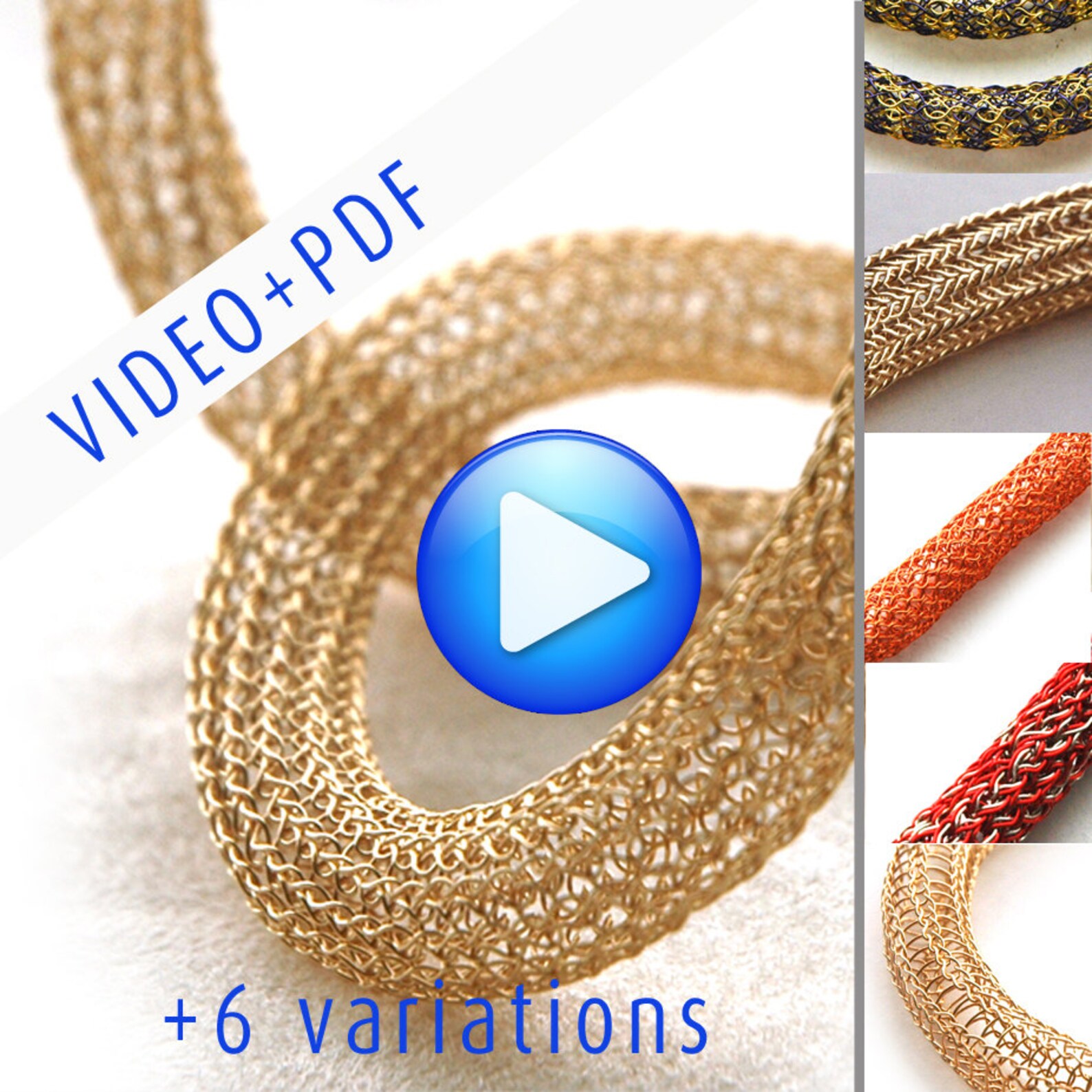 Combo Wire Crochet Pattern DIY Jewelry Video PDF Tutorial | Etsy