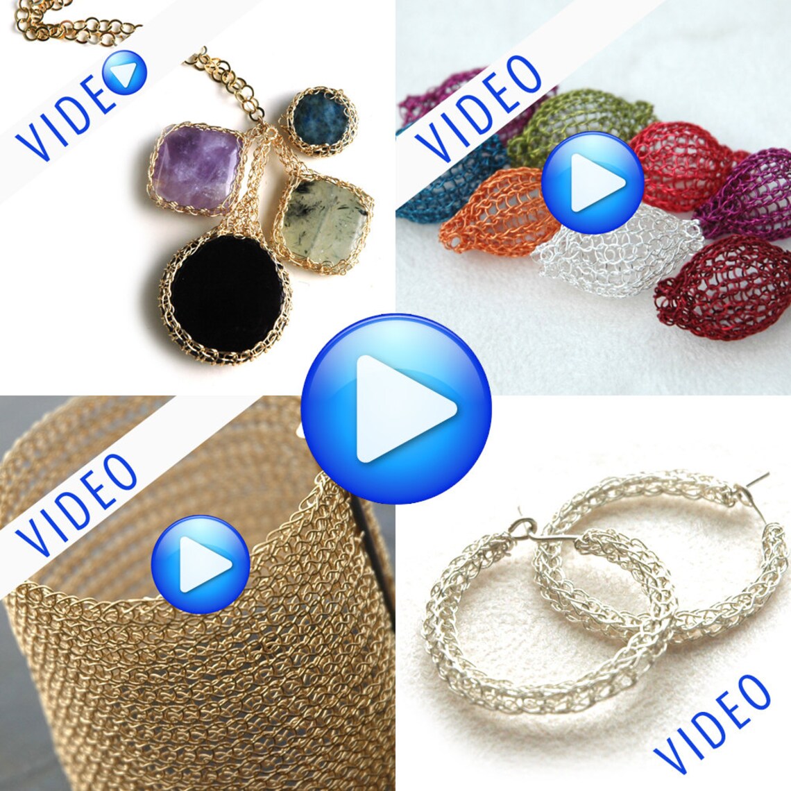 Wire Crochet Patterns Combo PDF Instructions Online VIDEO - Etsy