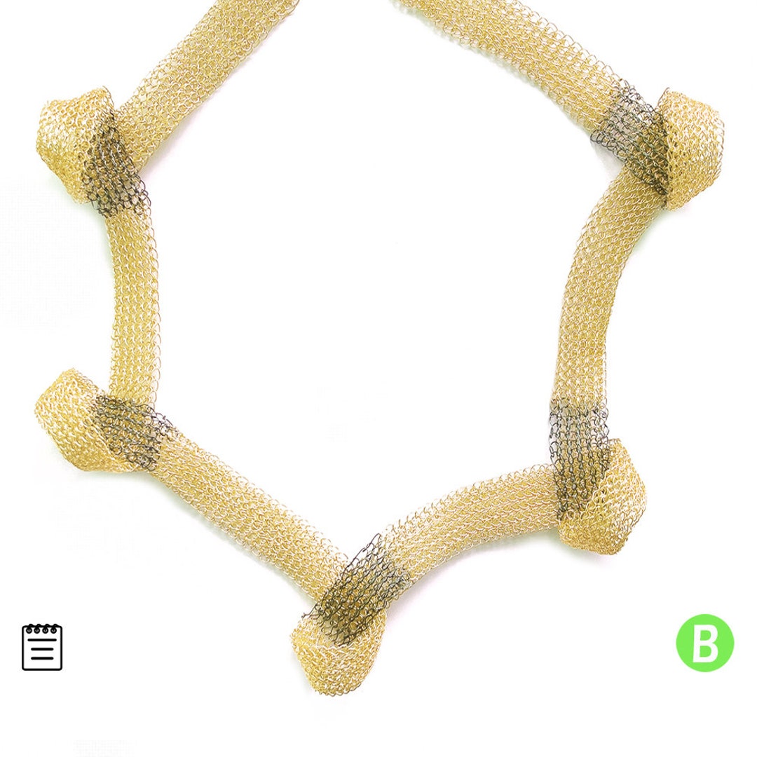 CURSIVE - Crochet With Wires Necklace Pattern - Unique Wire Crochet ...