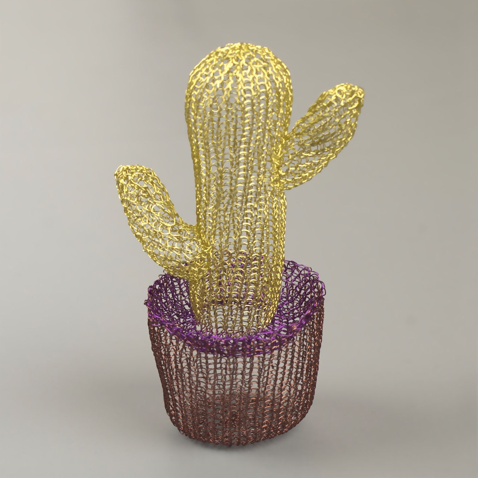 Mini Cactus Mini Succulent Wire Sculpture Cactus Decor | Etsy