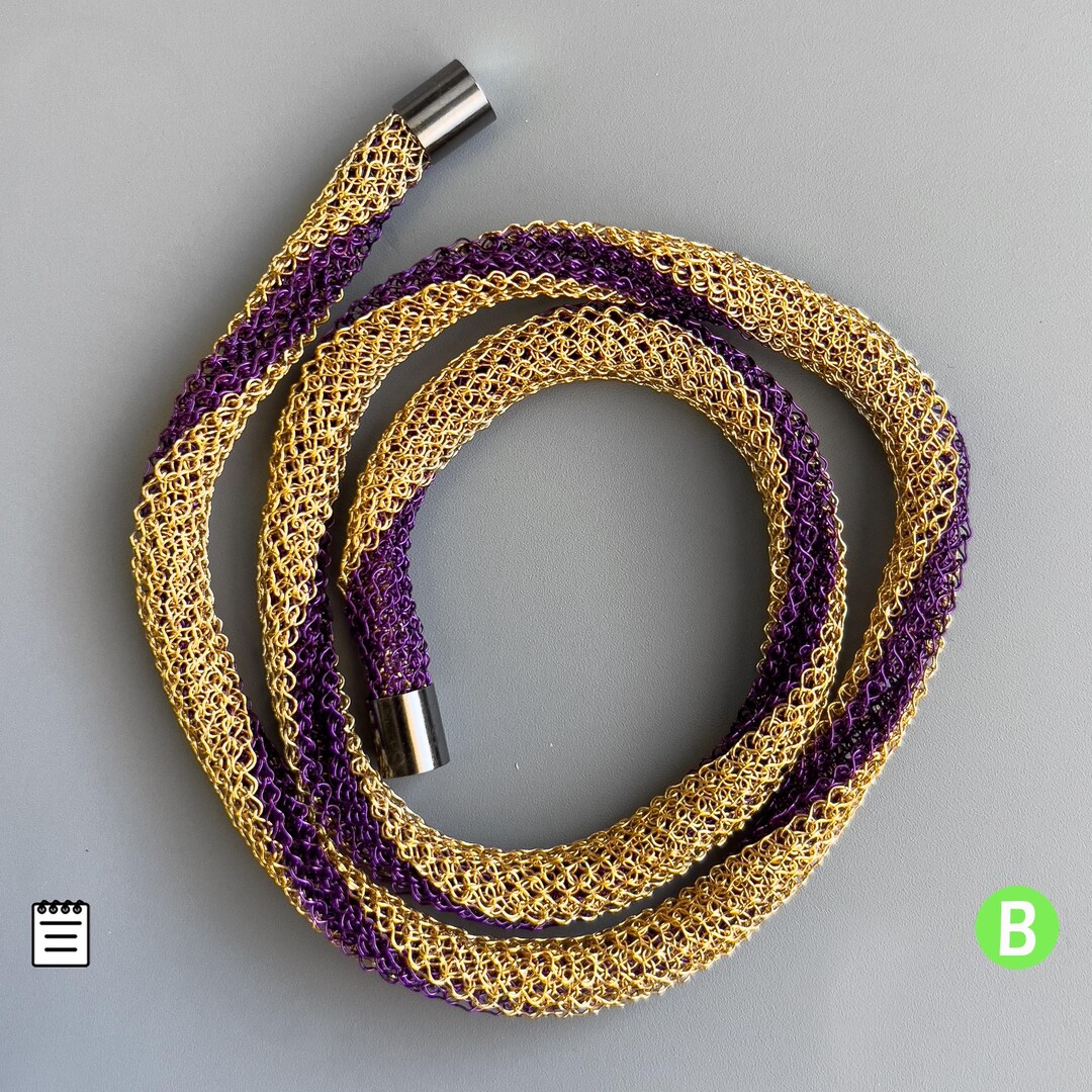 Wire Crochet Tutorial Crochet Pattern Jewelry Making Learn Crochet Wire ...