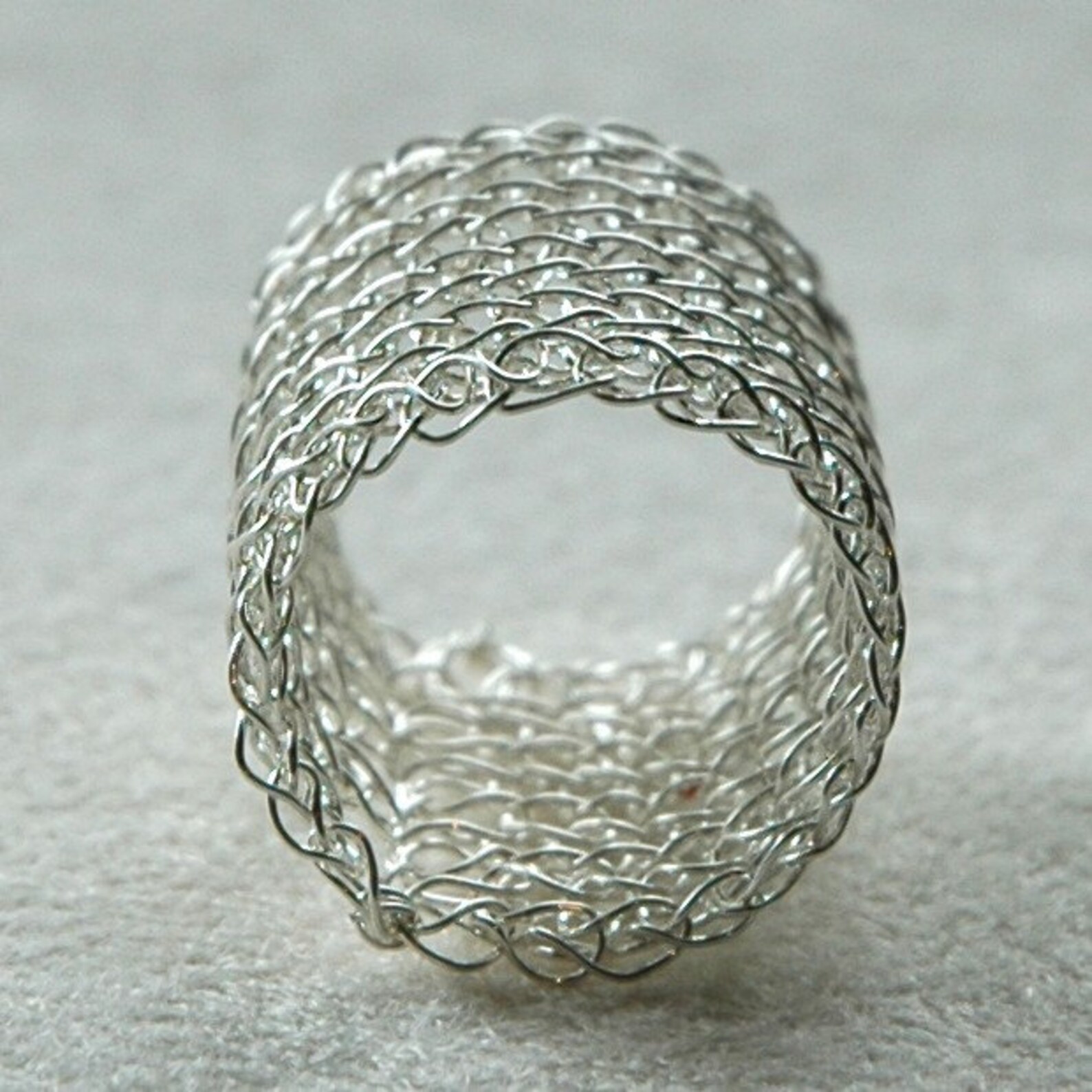 Silver Ring Wide Band Ring Tube Ring Statement Ring - Etsy