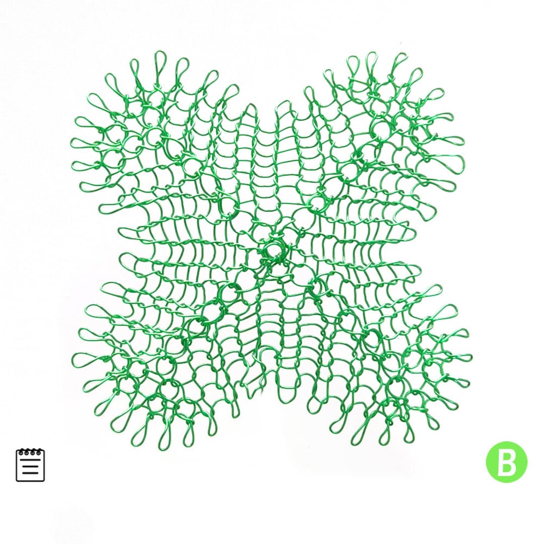 4 Petal Flower Tutorial, Wire Crochet Pattern, Wire Crocheted Flower ...