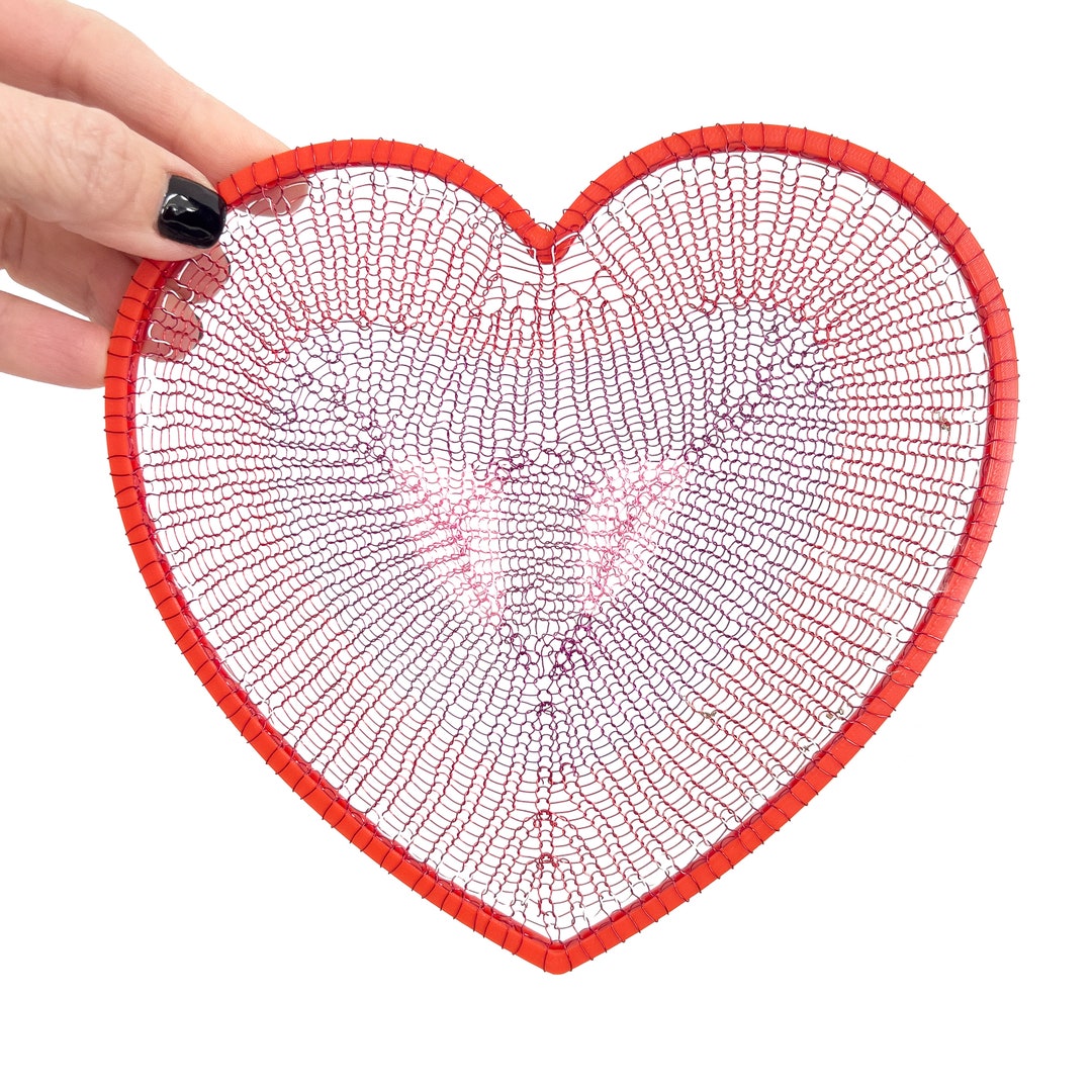 Extra-large Heart-shaped Wire Crochet Loom - Unique Wall Art Decor for ...