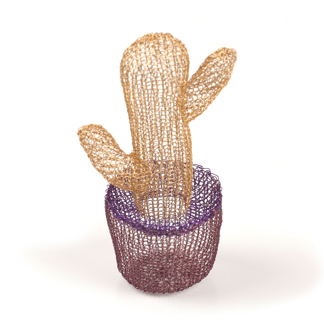 Mini Cactus, Mini Succulent, Wire Sculpture, Cactus Decor, Cactus Gifts ...