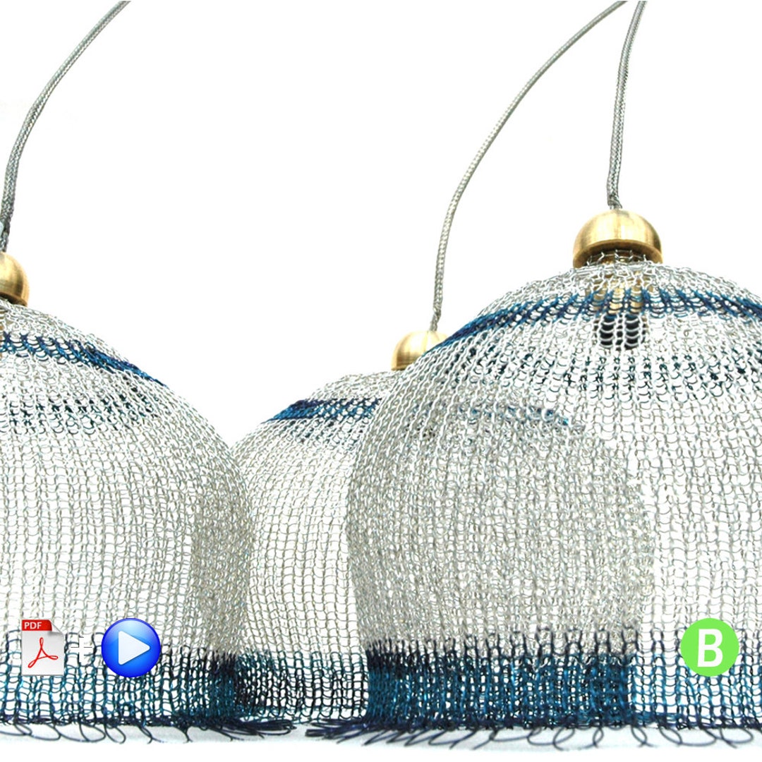 Wire Lampshade Pattern Crocheted Light Pendant DIY Home Decor ...