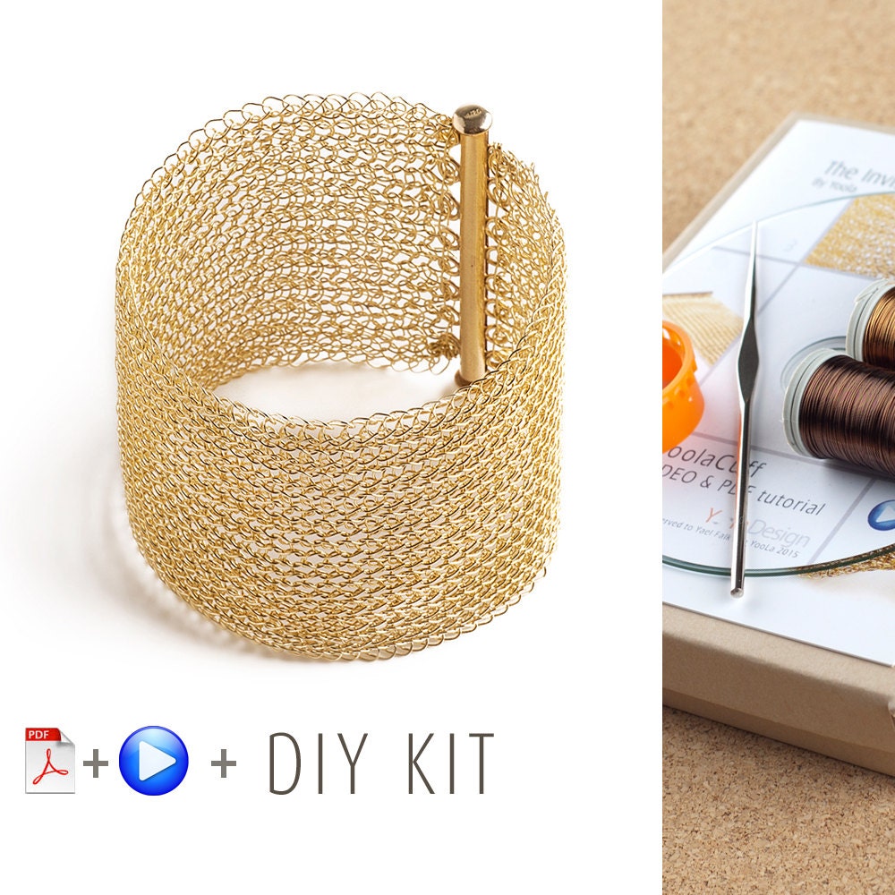 DIY Bracelet Kit Wire Crochet Bracelet Tutorial | Etsy
