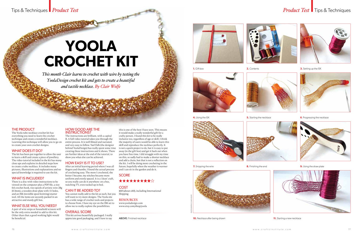 Crochet Pattern DIY Kit - Wire Crochet Necklace Pattern - DIY Necklace ...