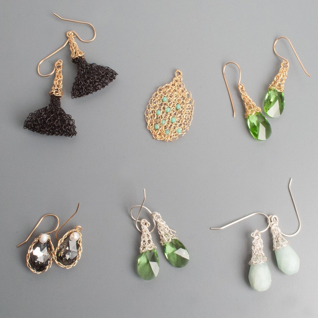 SAMPLE SALE Earrings Samples Clearance Unique Wire Crochet Jewelry Gift ...