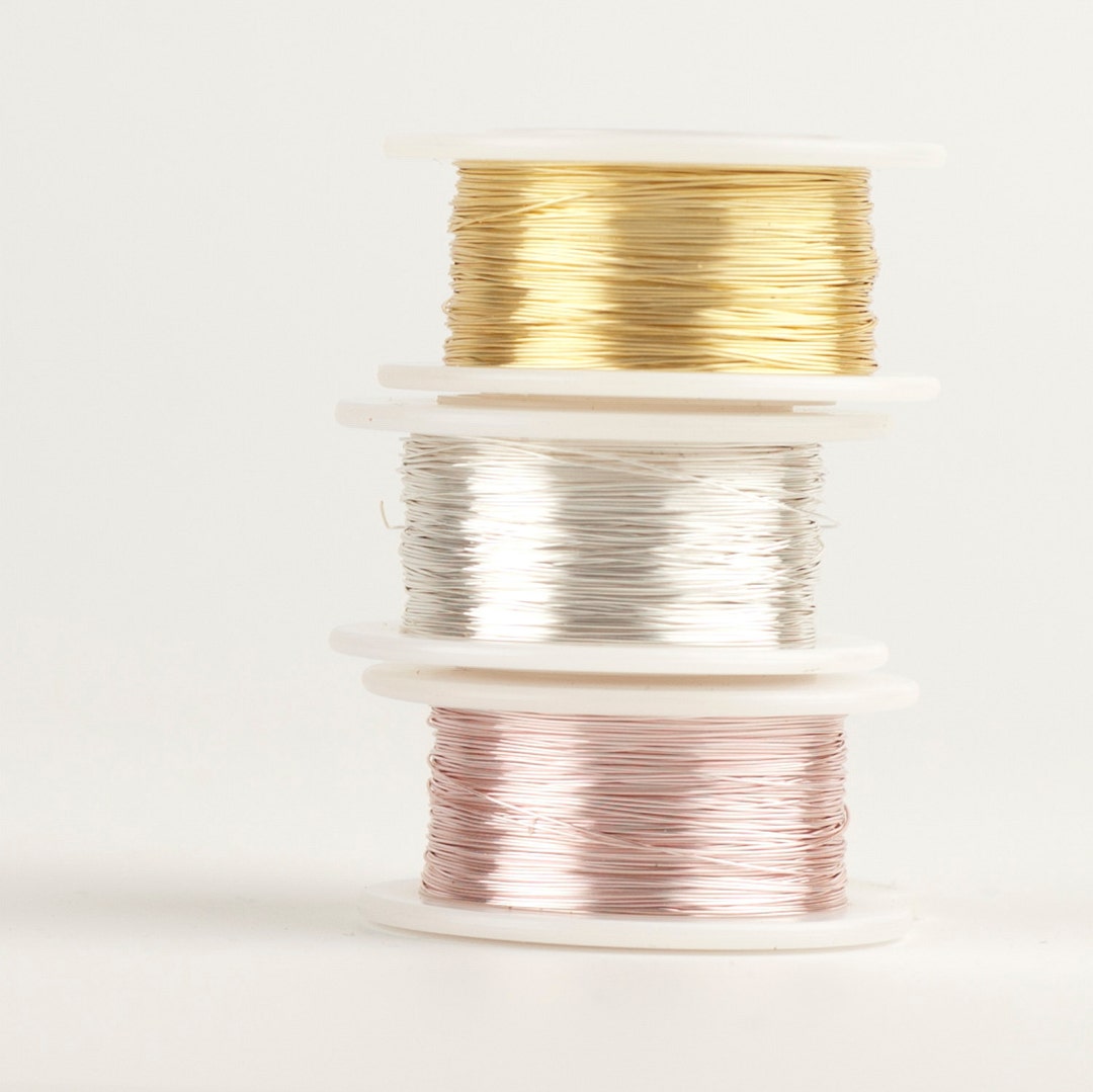 Precious Metal Silver Plated Craft Wire, 28 Gauge Extra Long Wire ...