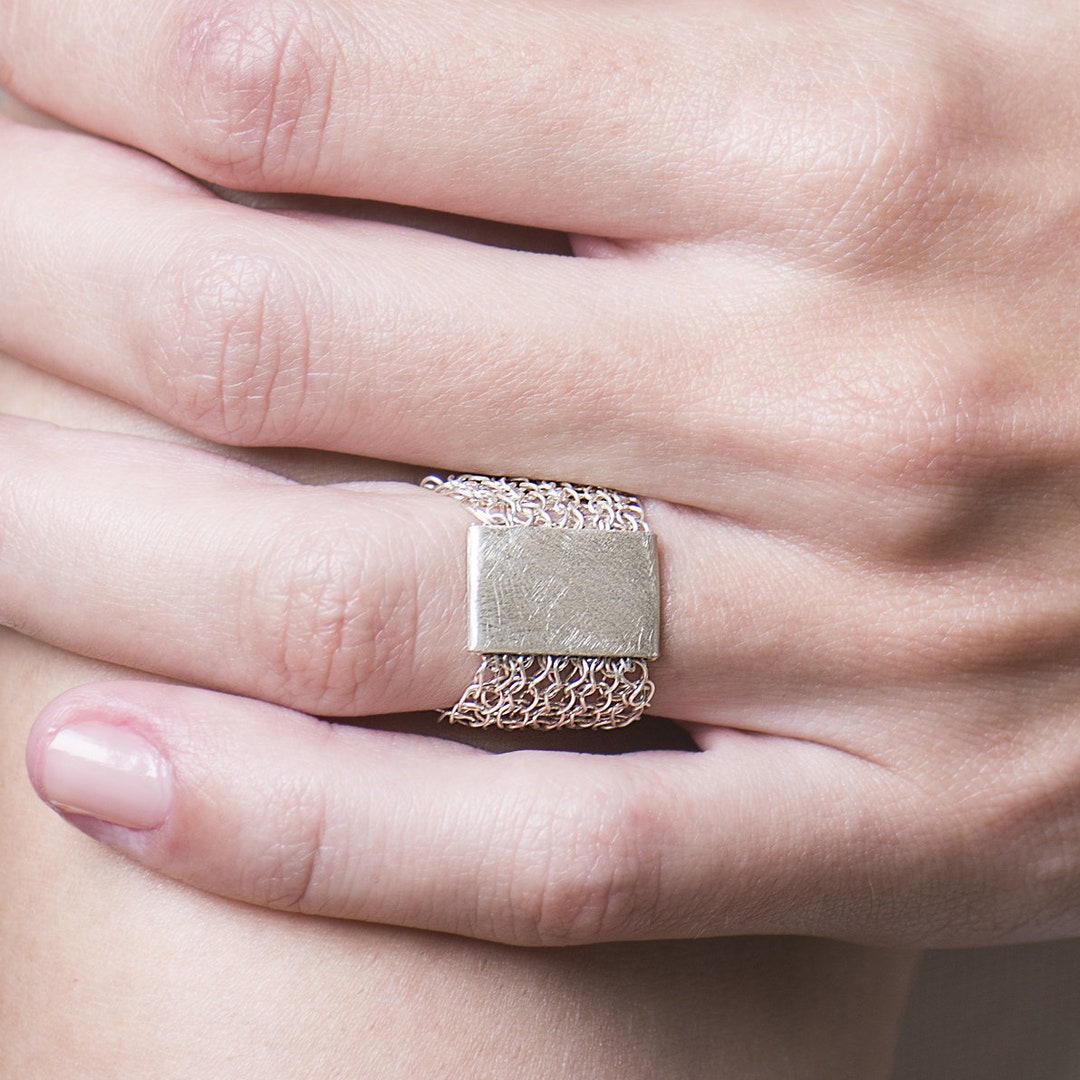 Sterling Band,wide Band Ring,silver Ring,silver Geometric Ring,silver ...