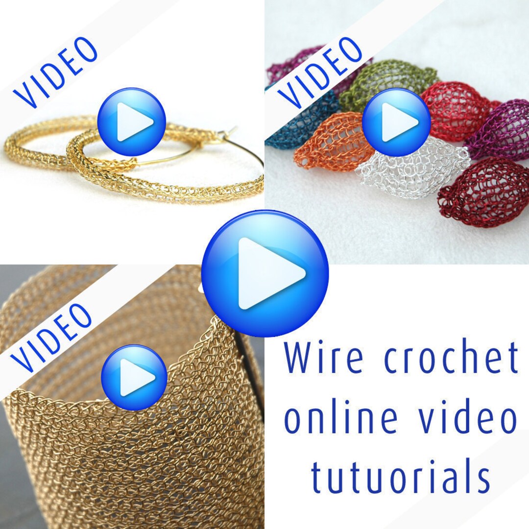 Step by Step Wire Crochet Pattern, DIY Jewelry, Video and PDF Tutorial ...
