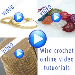 Step by Step Wire Crochet Pattern, DIY Jewelry, Video and PDF Tutorial ...